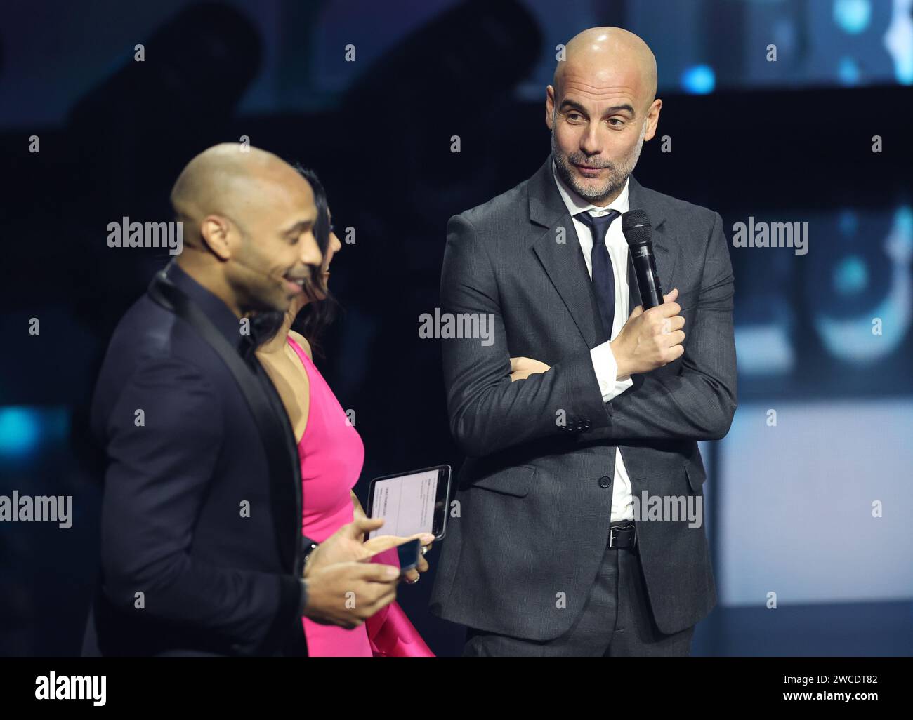 London, UK. 15th Jan, 2024. Pep Guardiola of Manchester City wins The ...