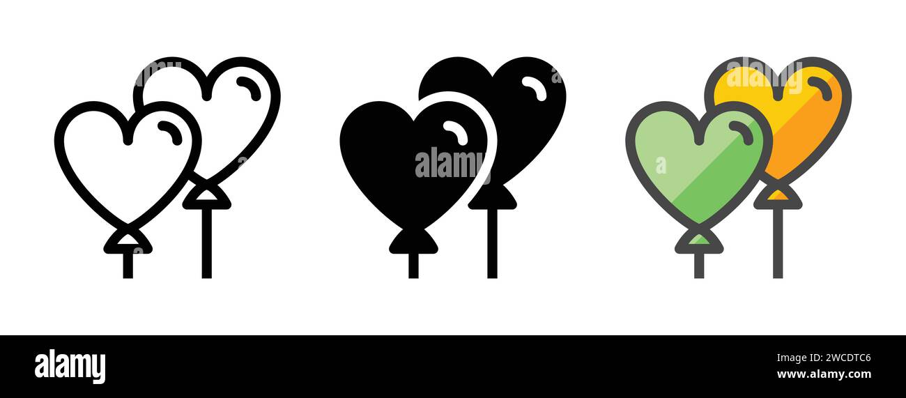 Mix colored balloons Stock Vector Images - Alamy