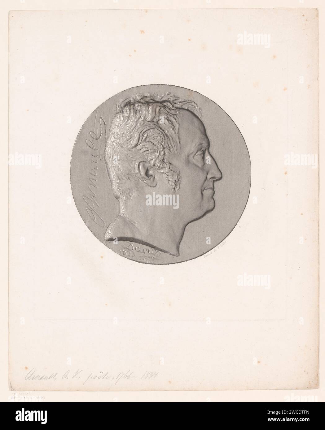 Medallion puts Portret van Antoine-Vincent Arnault, Achille Collas ...
