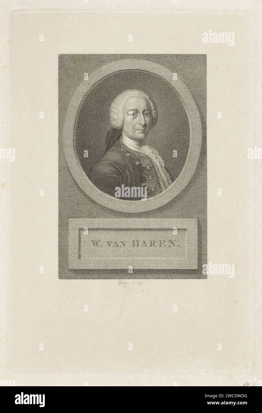 Portrait of Willem van Haren, Philippus Velijn, 1797 - 1836 print ...