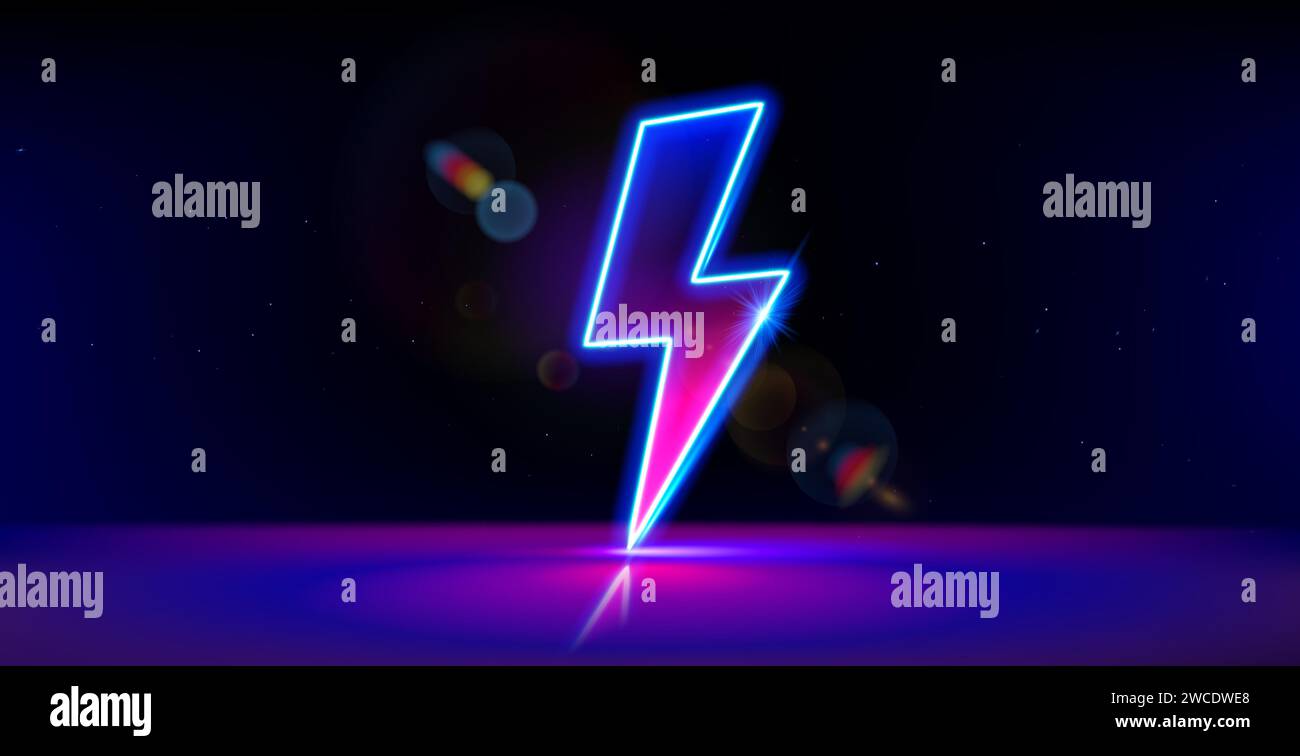 Lightning bolt illustration vintage hi-res stock photography and images ...