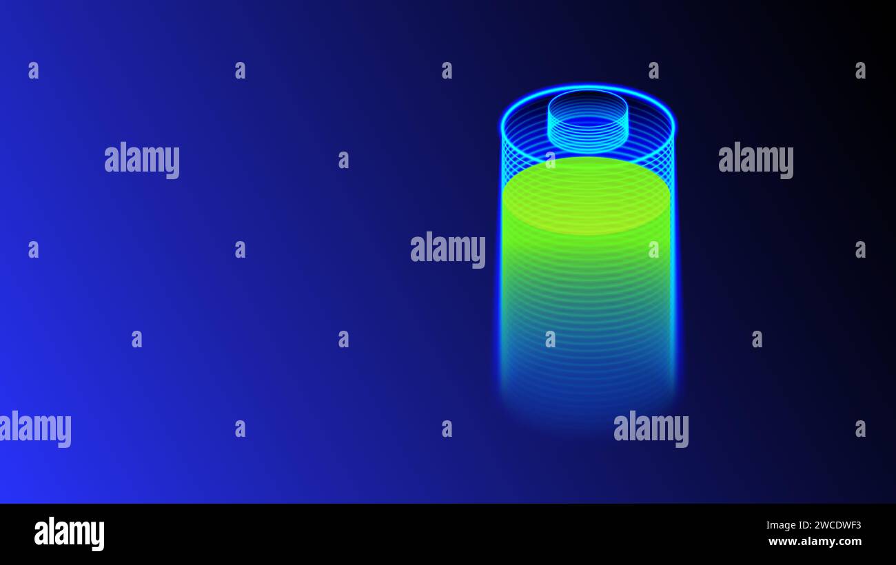Digital neon lithium ion battery. Fast charging and battery health ...