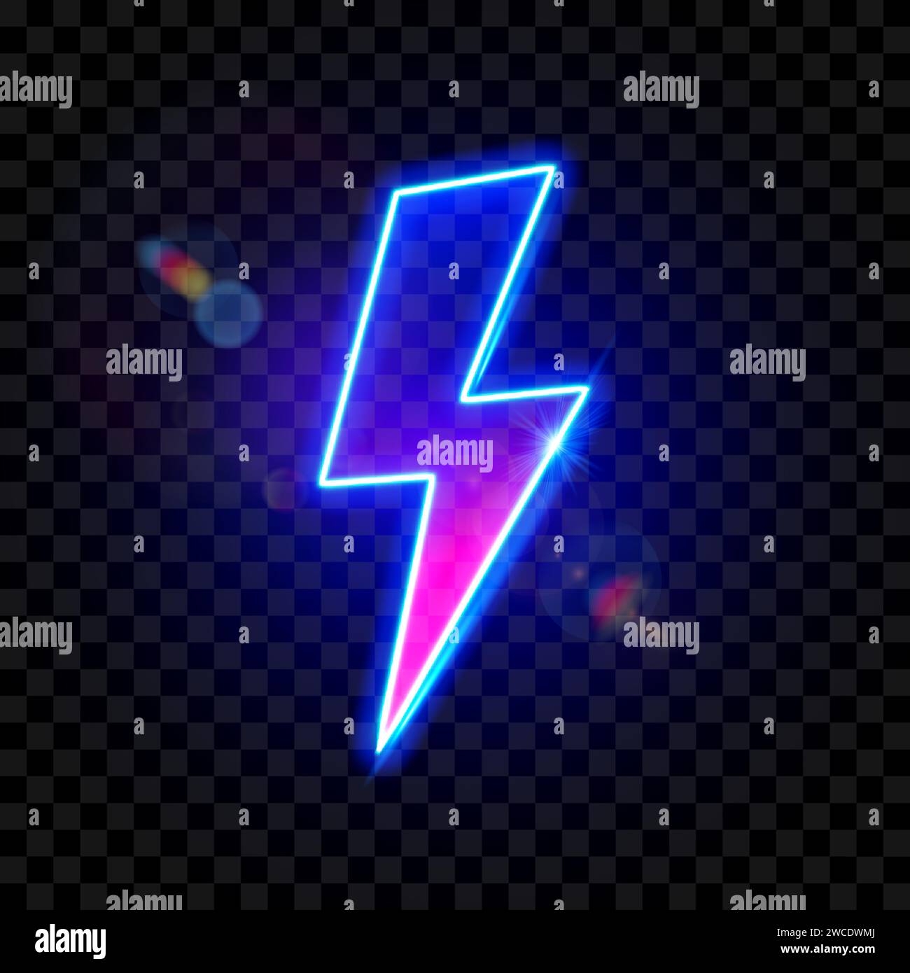 Illuminated by lightning bolt Stock Vector Images - Alamy