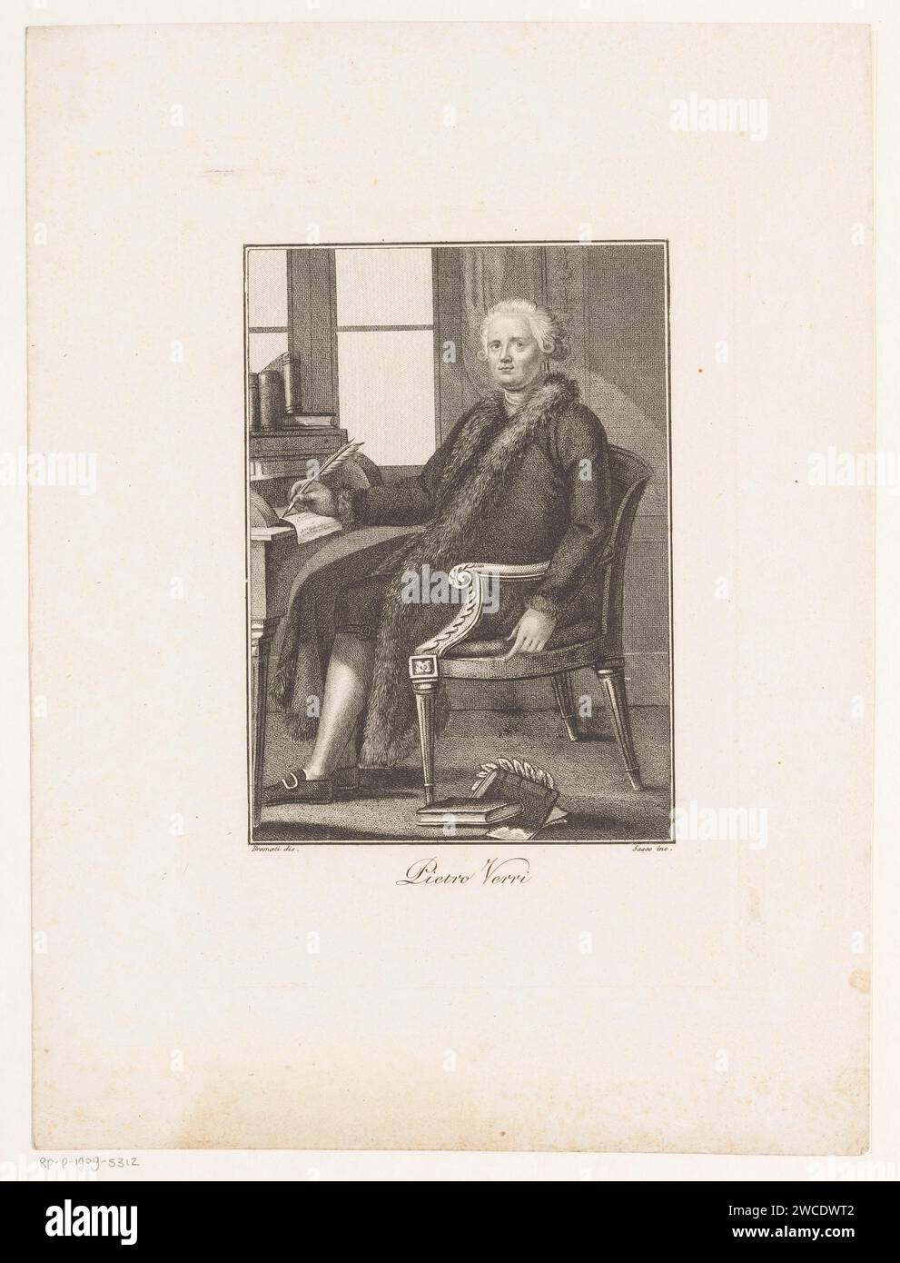 Portret Van Philosof En Edonoom Pietro Verri, Giovanni Antonio Sasso ...