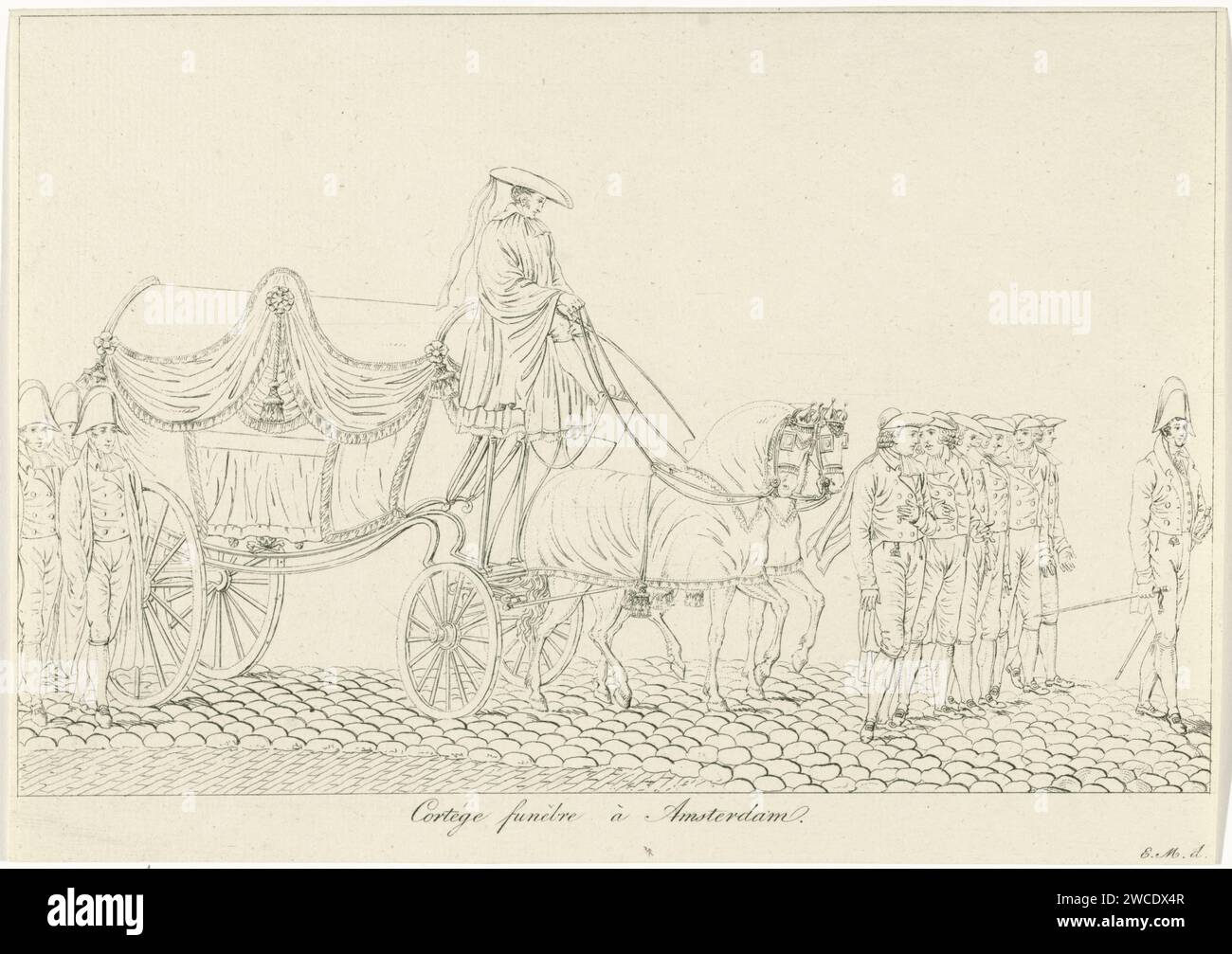 Mourning procession in Amsterdam, Roelof van der Meulen, 1816 - 1833 ...