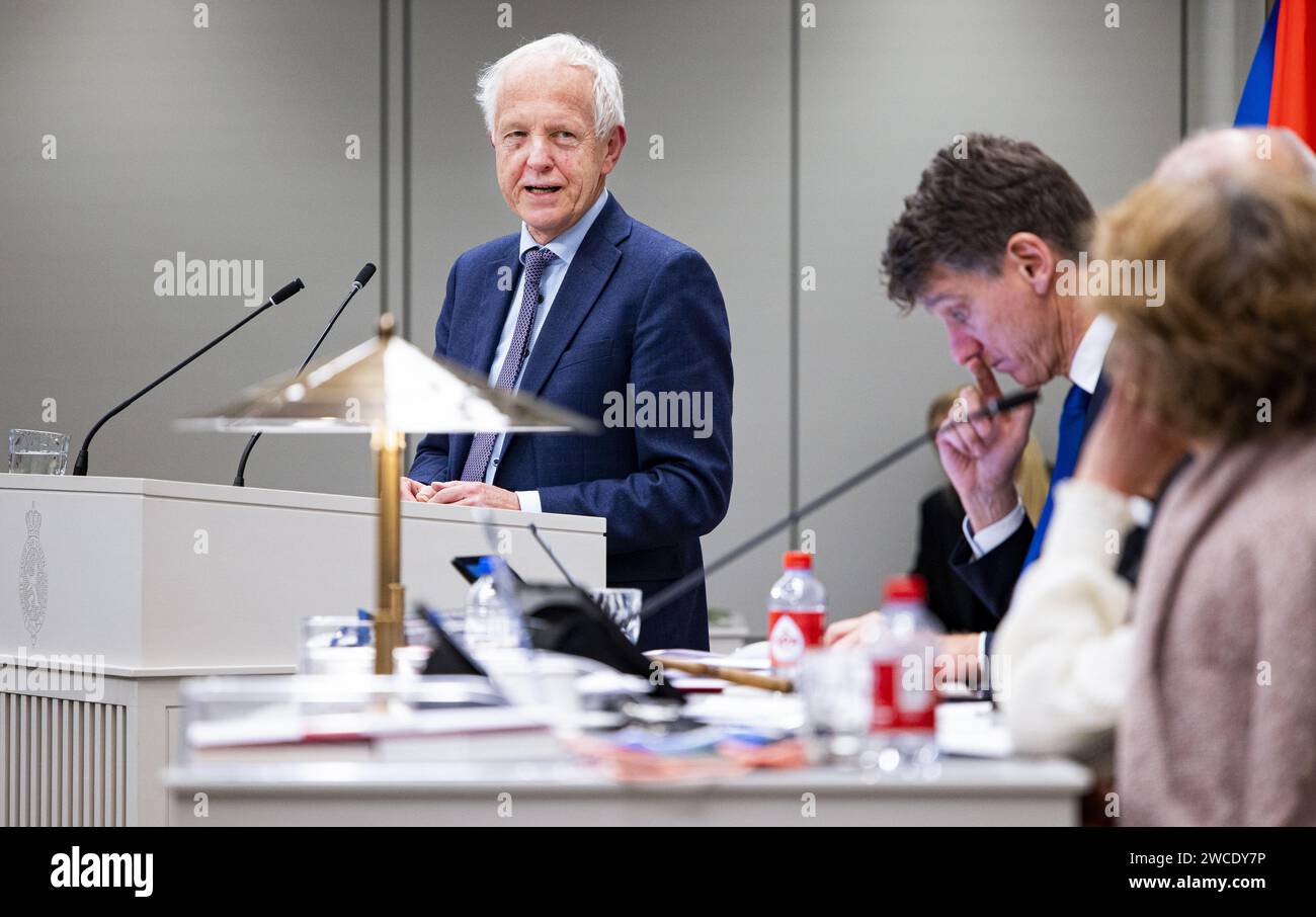 THE HAGUE - Senator Auke van der Goot (OPNL) during the discussion of ...