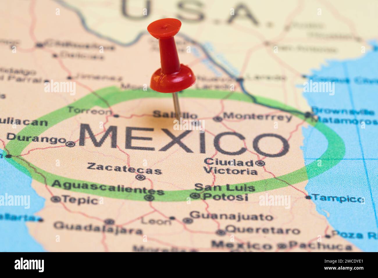 Mexico world map hi-res stock photography and images - Alamy