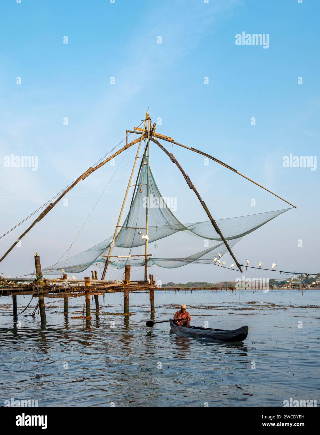 Chinese fishing nets, Fort Kochi, Cochin, Kerala, India Stock Photo - Alamy