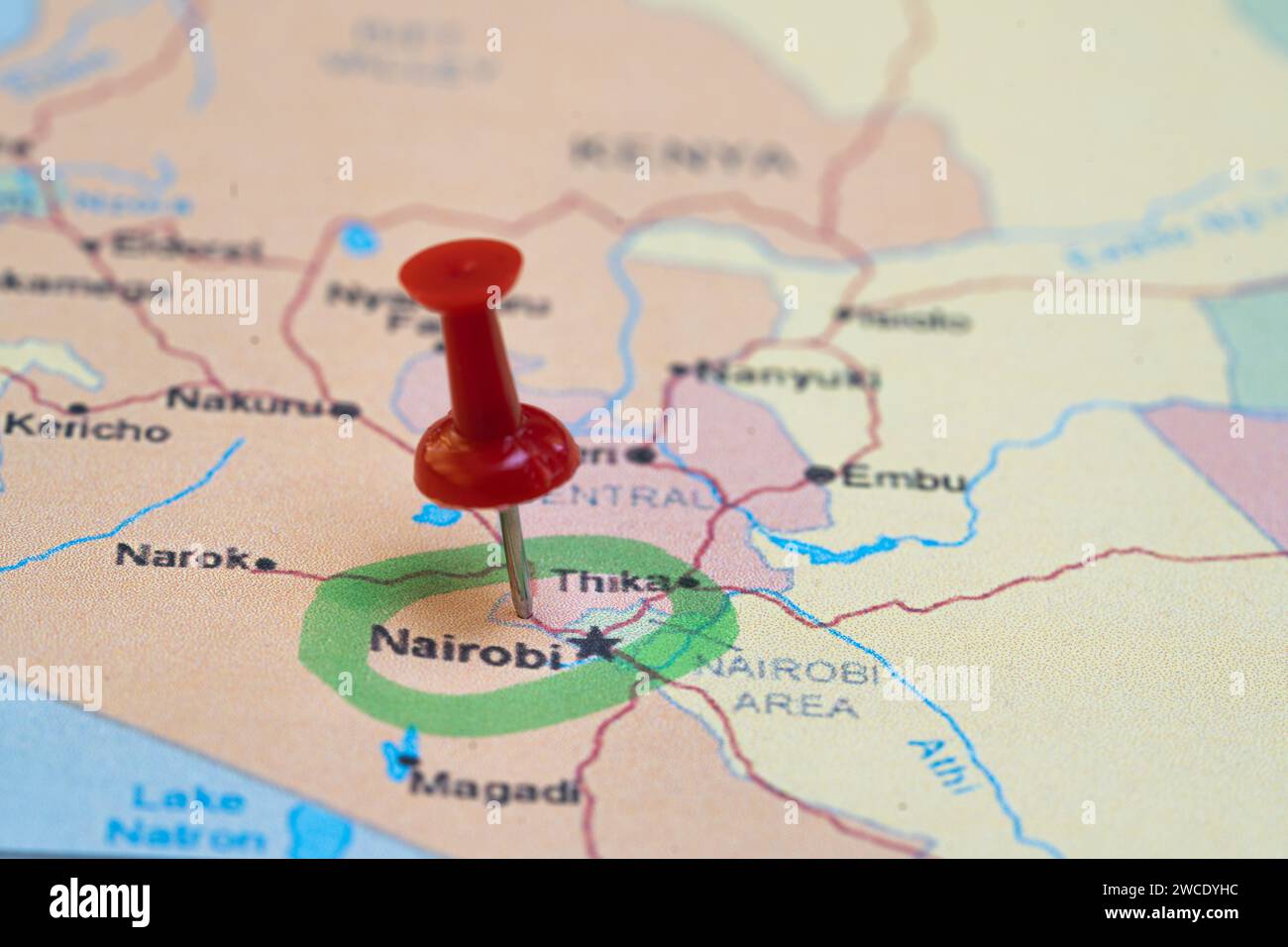 Nairobi in map pin hi-res stock photography and images - Alamy
