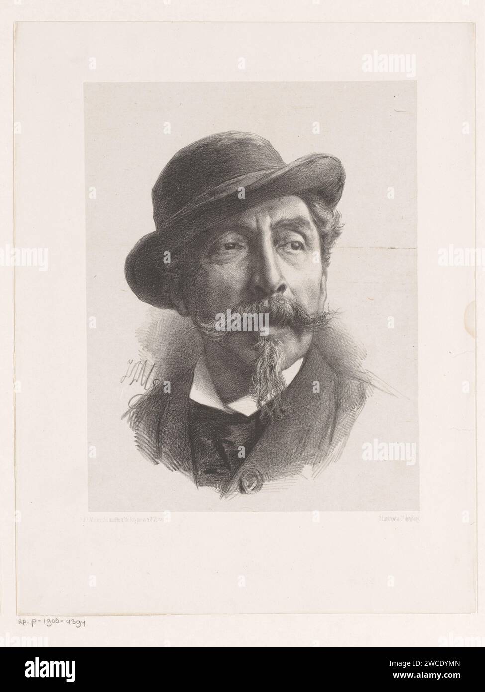 Portrait of Salomon Verveer, Jan Mesker, After Maurits Verveer, 1867 ...