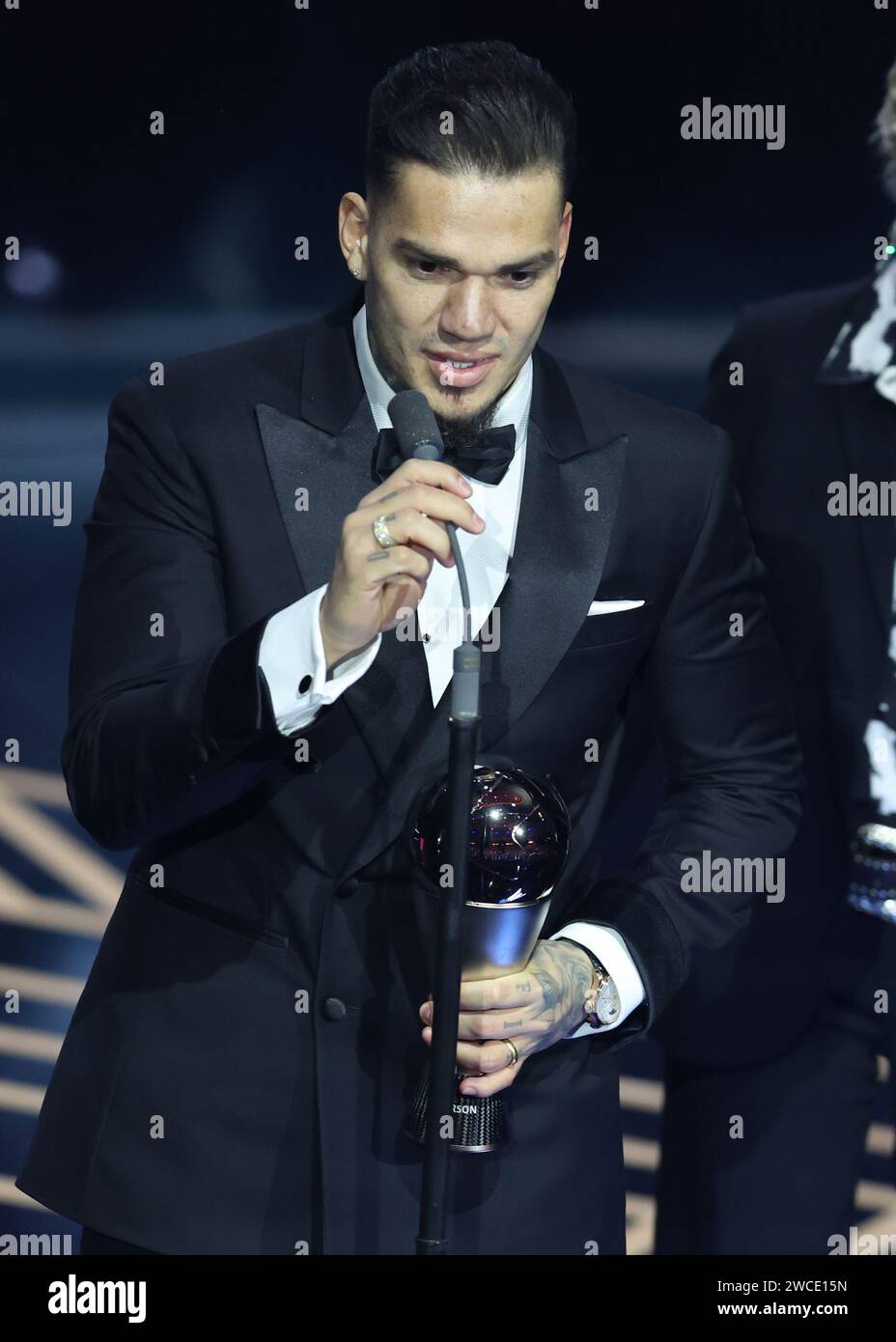 London, UK. 15th Jan, 2024. Edison of Manchester City wins The Best ...