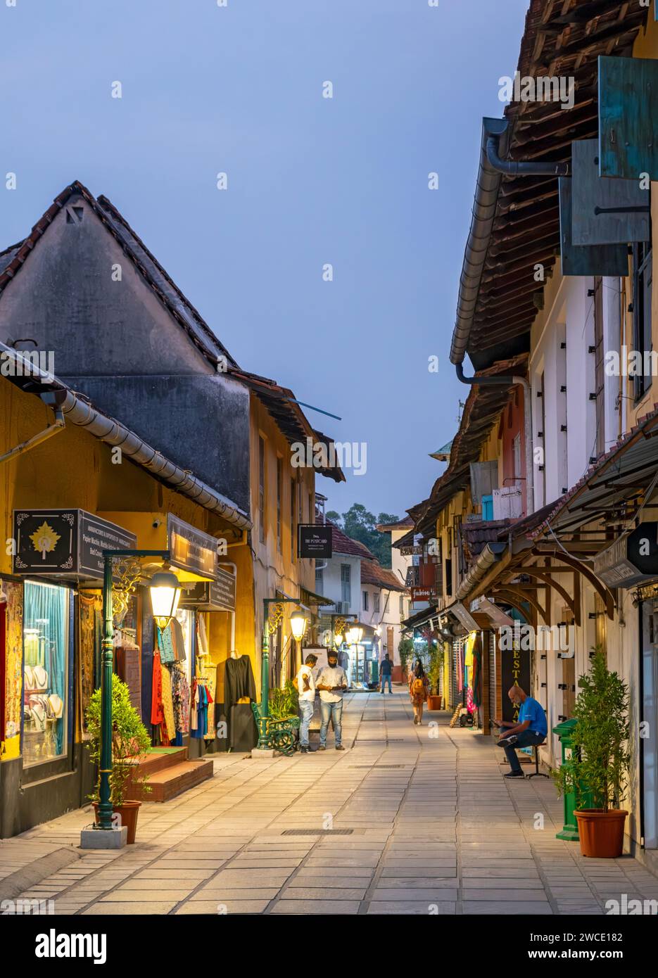 Shops along Synagogue Lane, Matancherry, Jew Town, Cochin, Kerala ...