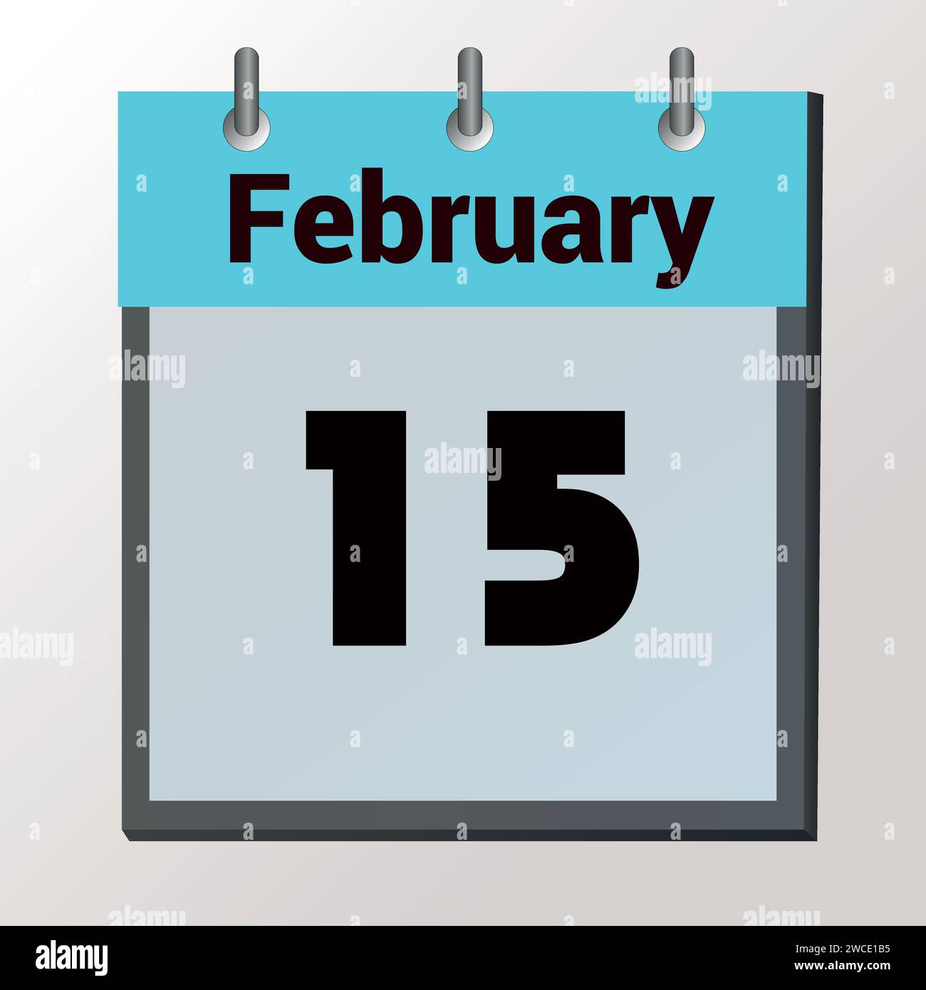 day on the calendar, vector image format, February 15 Stock Vector ...