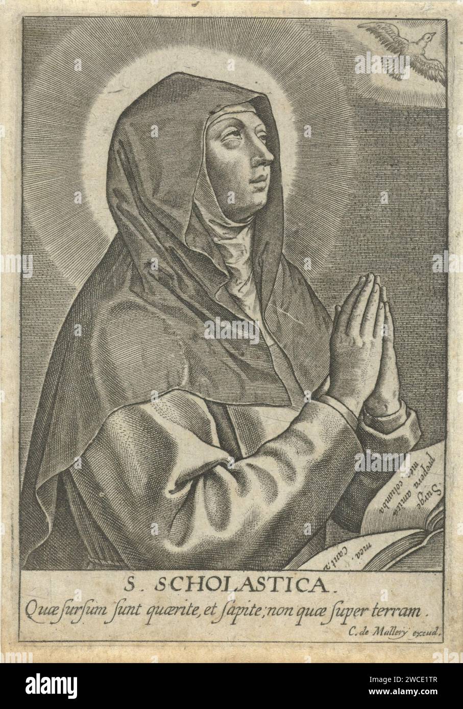 H. Scholastica, Karel Van Mallery, 1581 - c. 1645 print Saint ...