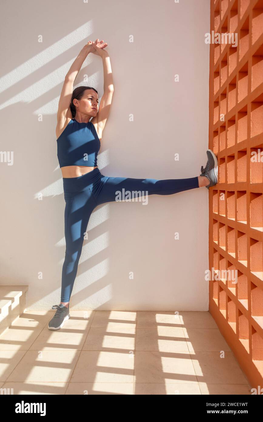 Woman leg arm exercise hi-res stock photography and images - Alamy