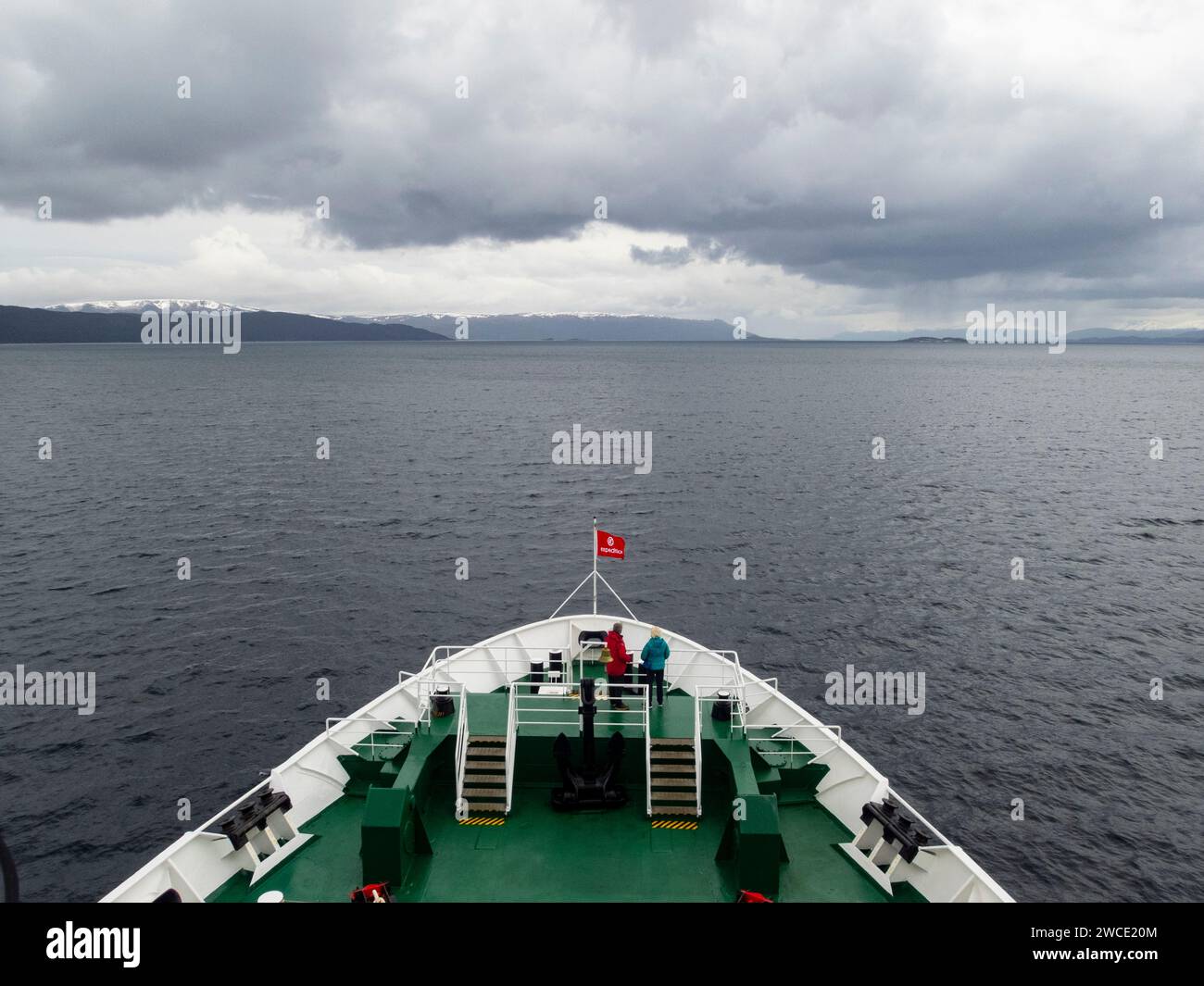 crossing the Beagle Channel on the way to Ushuaia Stock Photo - Alamy