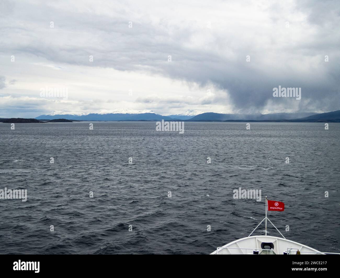 crossing the Beagle Channel on the way to Ushuaia Stock Photo - Alamy