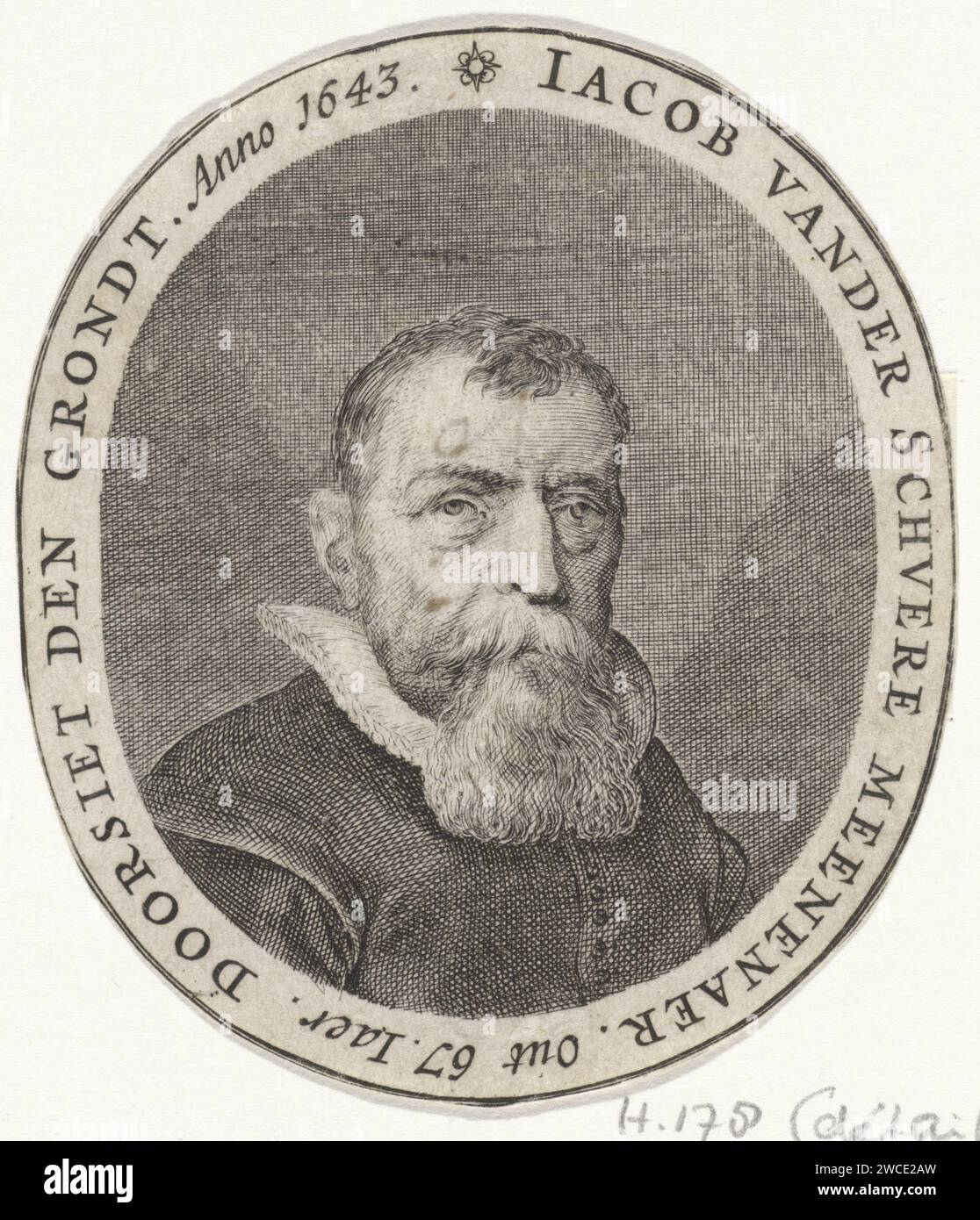 Portrait of Jacob van der Schuere, schoolmaster and mathematician ...