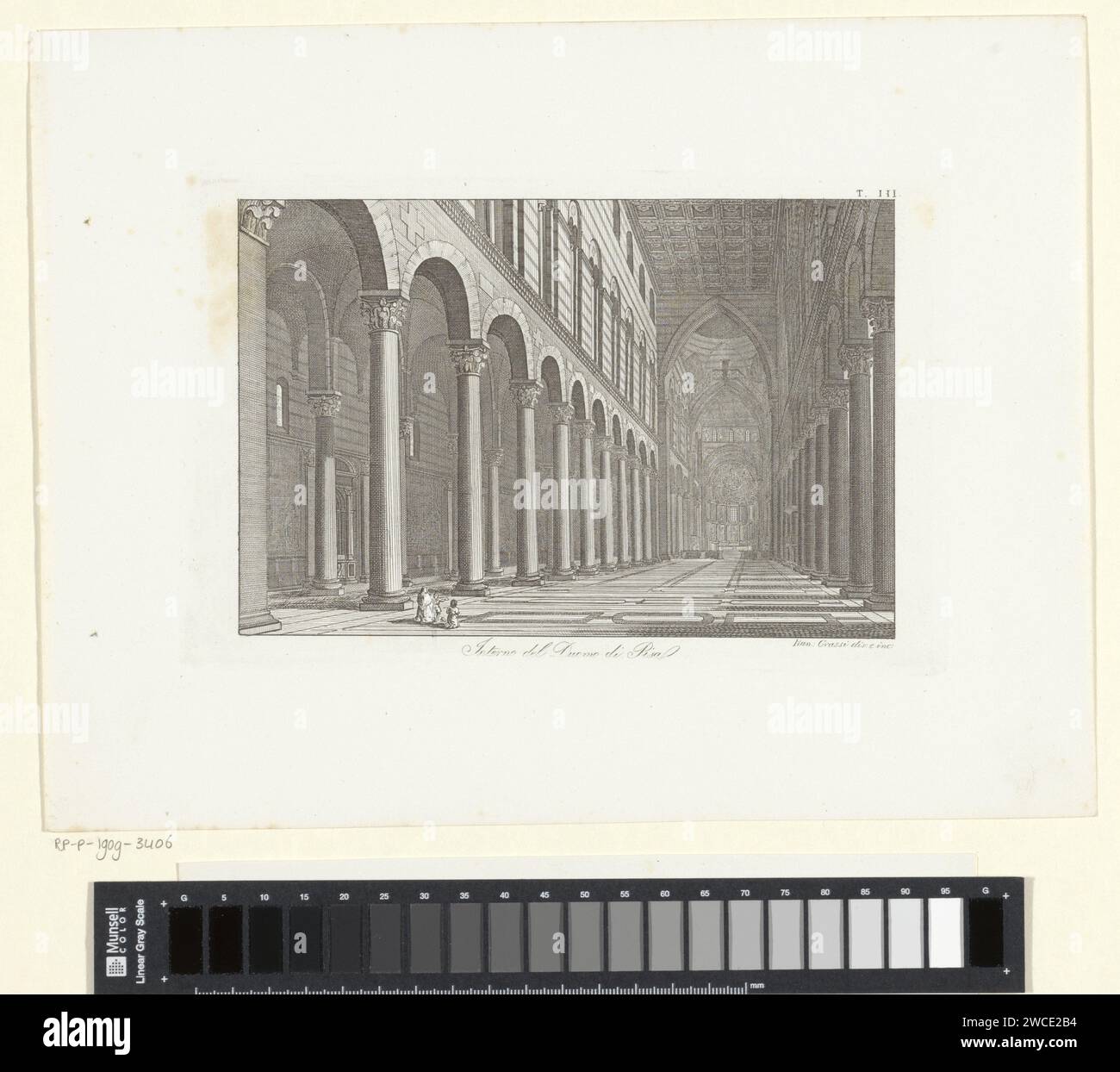 Interior of the Dom of Pisa, Ranieri Grassi, 1854 print Face in the Dom ...