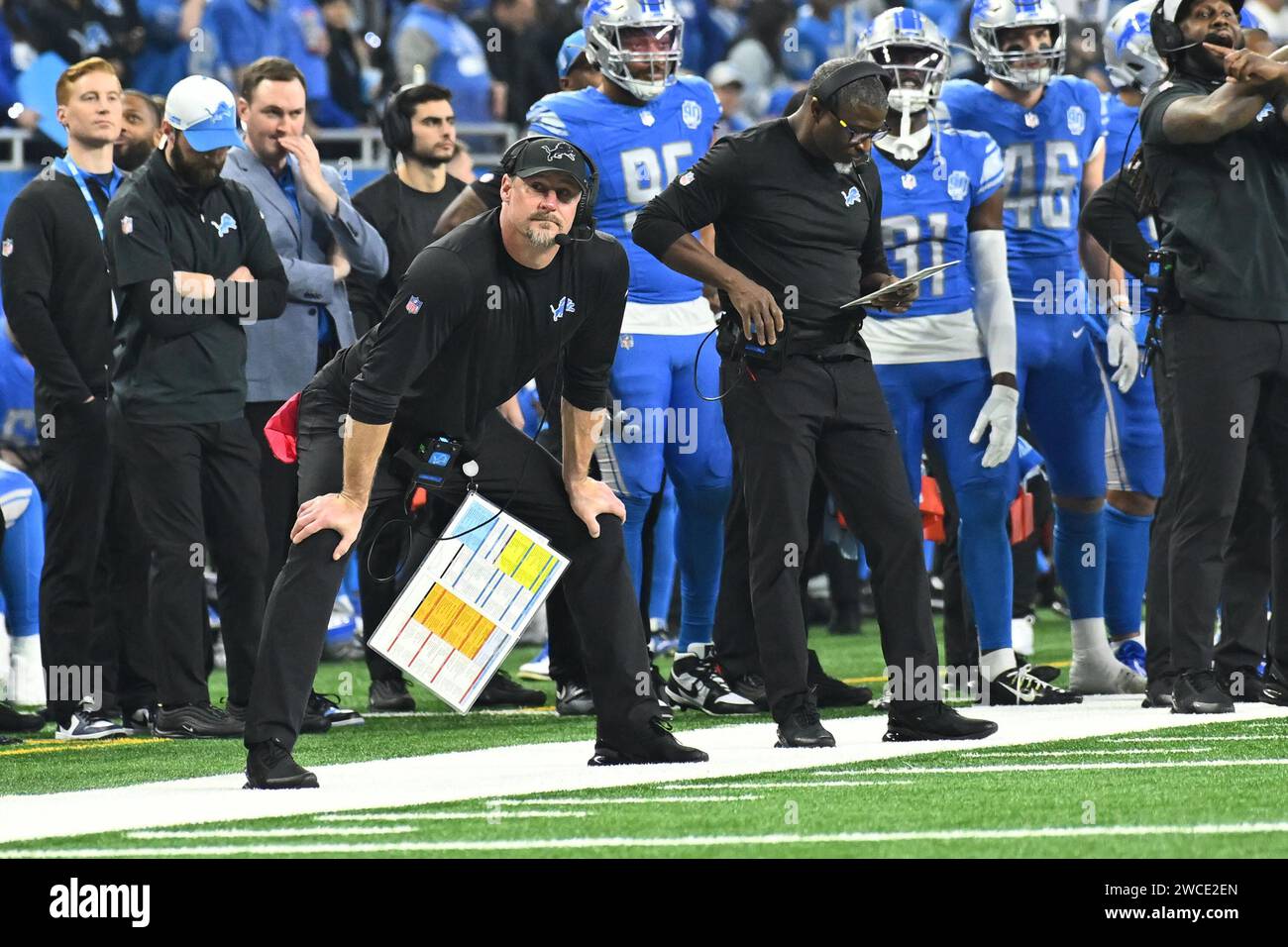 Dan campbell 2024 lions hi-res stock photography and images - Alamy