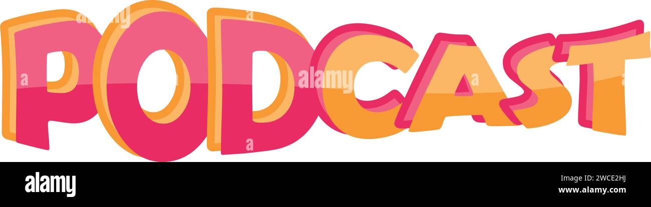 Colored podcast lettering Vector Stock Vector Image & Art - Alamy