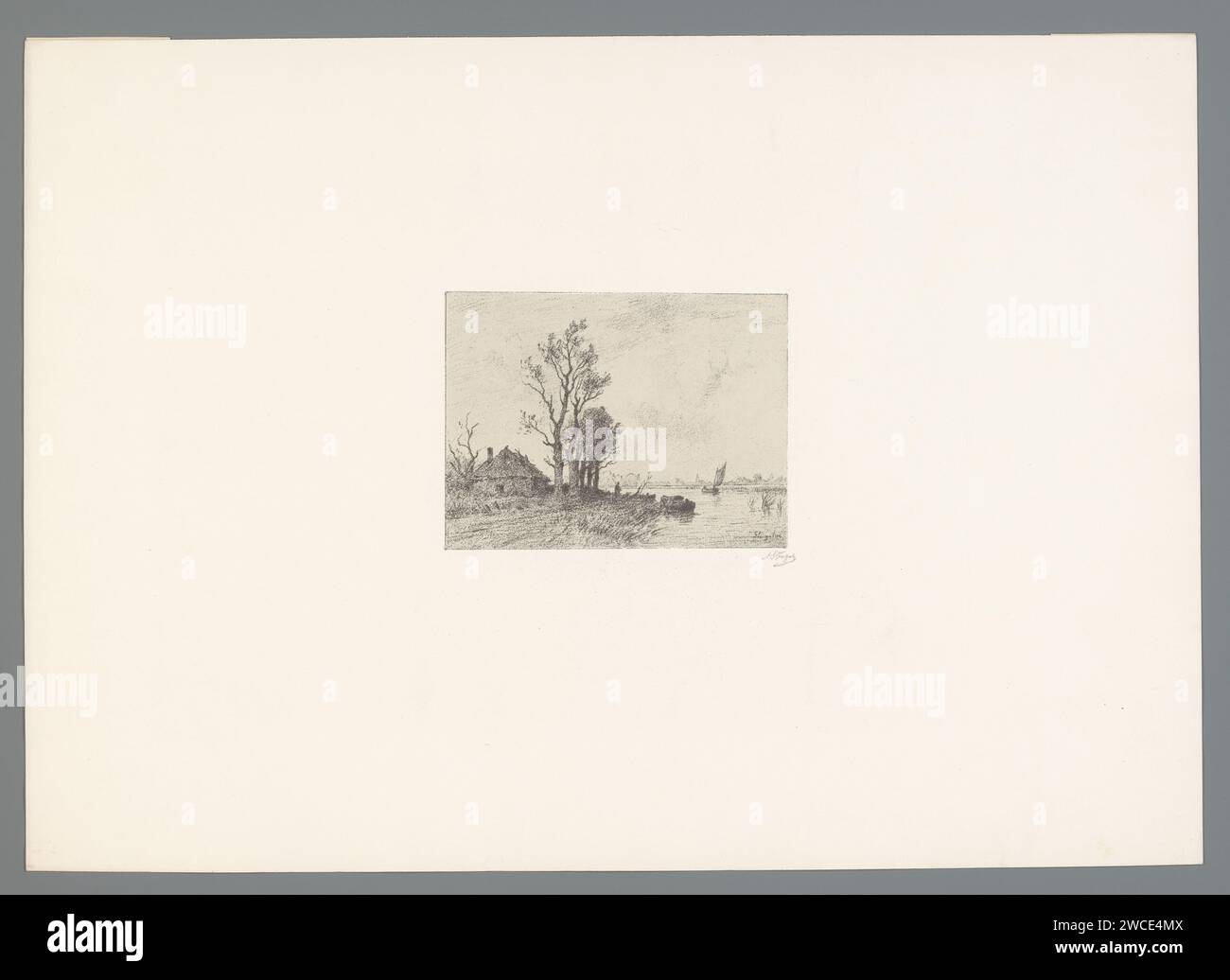 House on the Schie, Alphonse Stengelin, 1862 - 1910 print paper ...