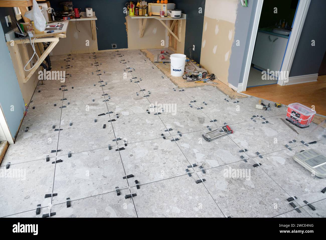 Residential kitchen renovation in progress Stock Photo - Alamy