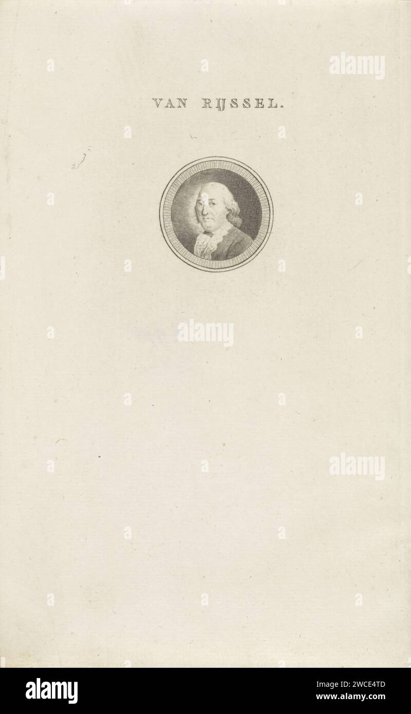 Portrait of Albert van Ryssel, Abraham Jacobsz. Hulk, 1795 print ...