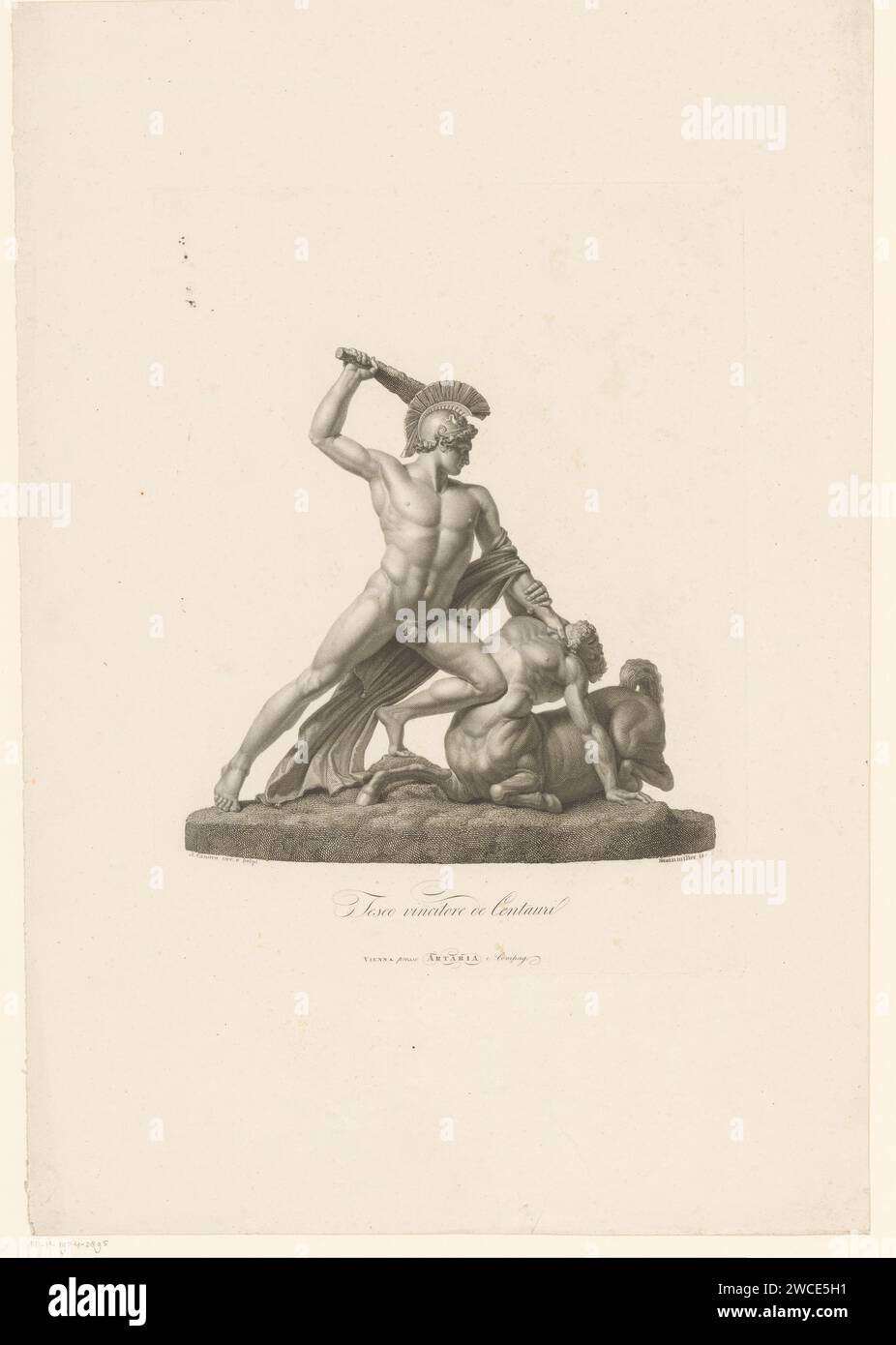 Theseus en de centaur, Joseph Steinmüller, after Antonio Canova, 1805 ...
