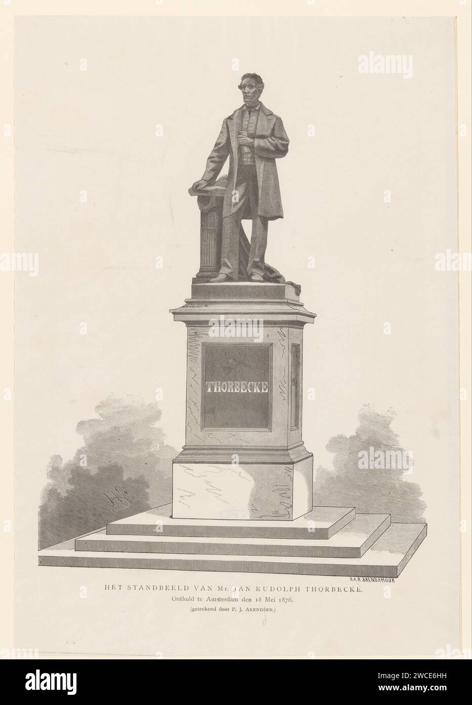 Statue of Johan Rudolf Thorbecke, Richard Brend'Amour, After Petrus ...