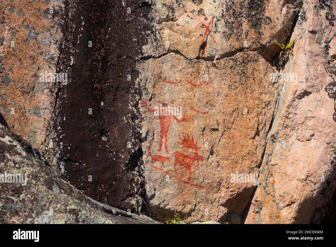 Pictographs on North Hegman Lake, Boundary Waters Canoe Area Wilderness ...