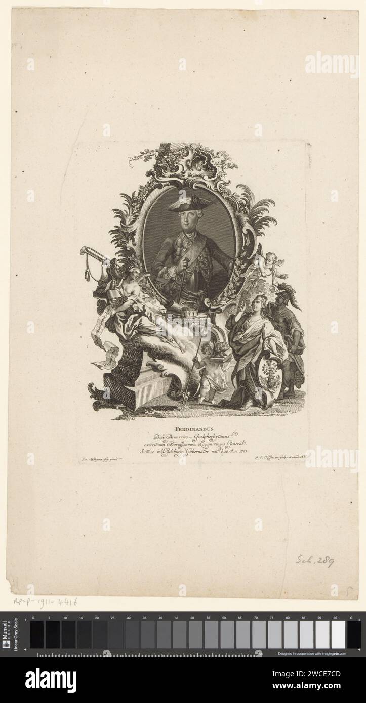 Portrait of Ferdinand Hertog van Brunswijk -Lüneburg, Johann Esaias ...