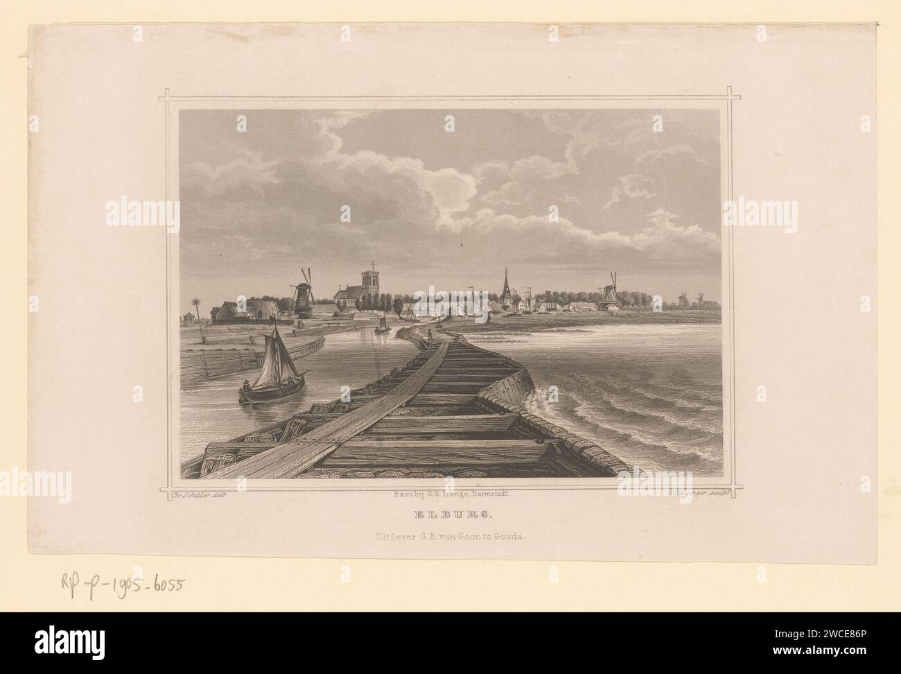 View of Elburg from the Drontermeer, G. Heisinger, After Carl Christian ...