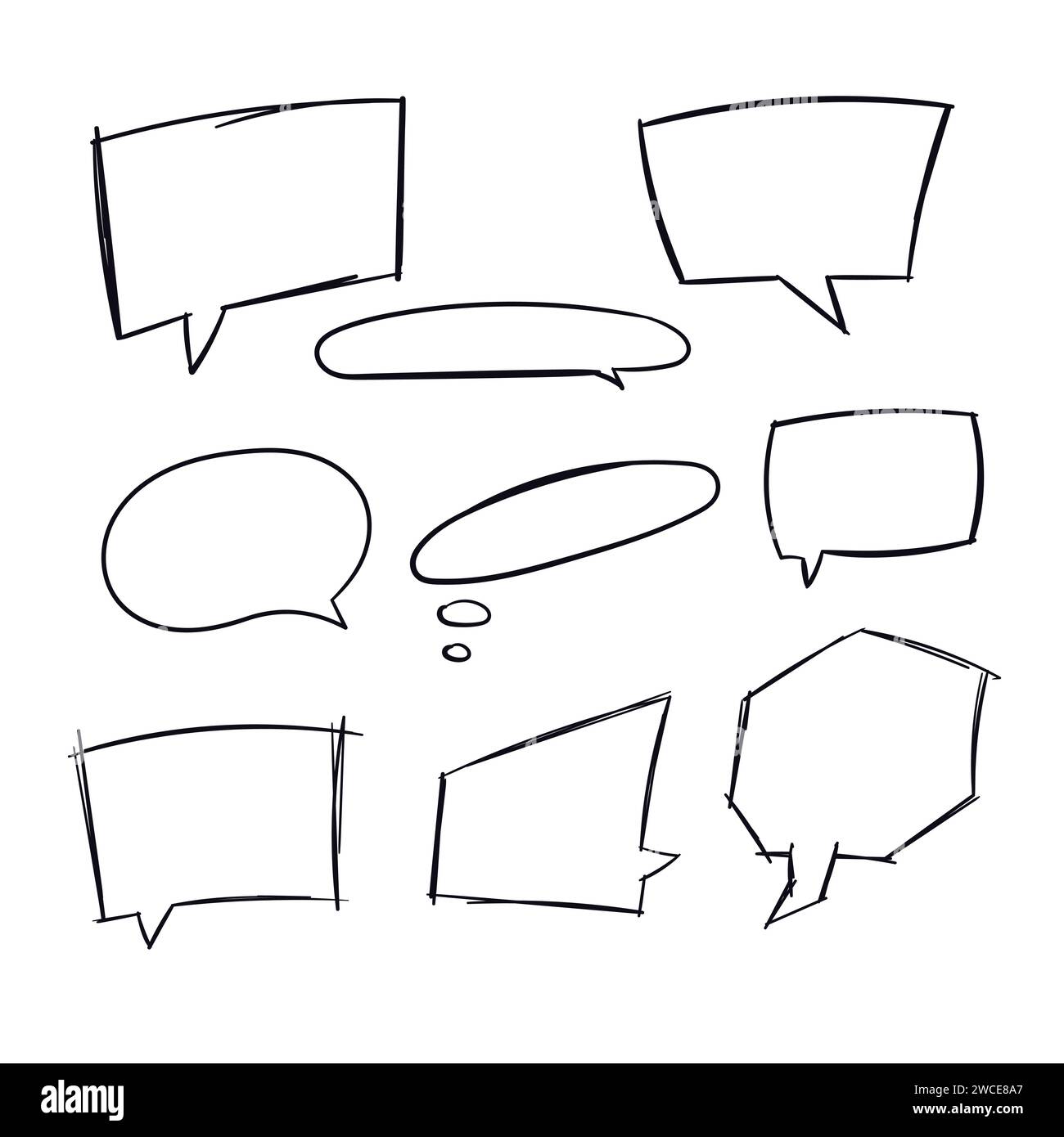 Hand Drawn Chat box Scribbles Doodle Vector Illustration Doodle icon ...