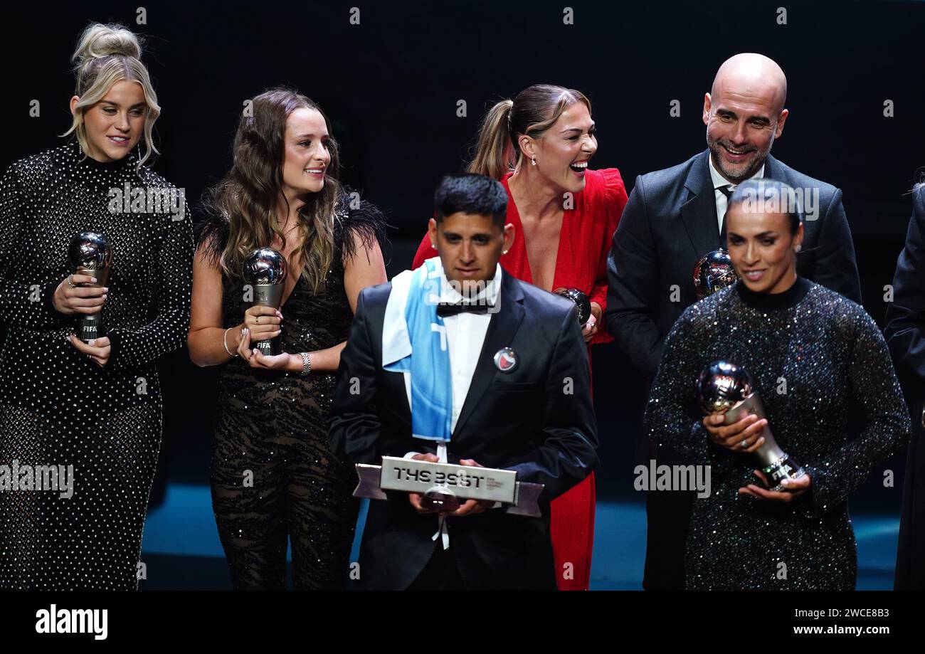 Back row, left to right, Alessa Russo, Ella Toone, Mary Earps and Pep ...