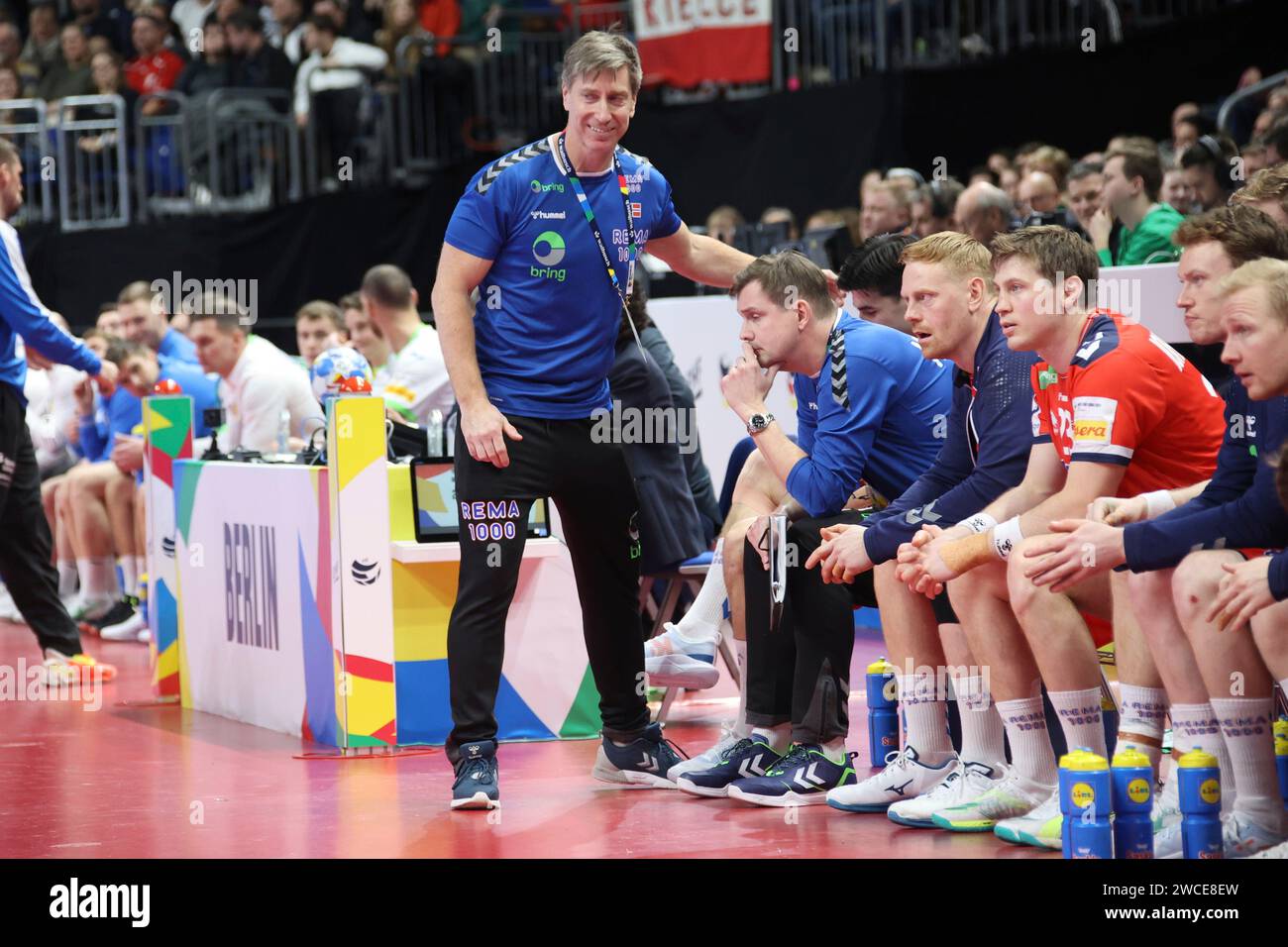 Berlin, Deutschland. 15th Jan, 2024. 15.01.2024, Mercedes-Benz-Arena ...