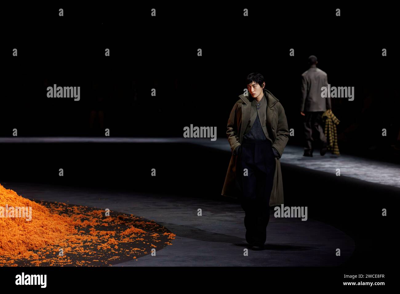 Milan, Italien. 15th Jan, 2024. ZEGNA Fall/Winter 2024-2025 Runway ...