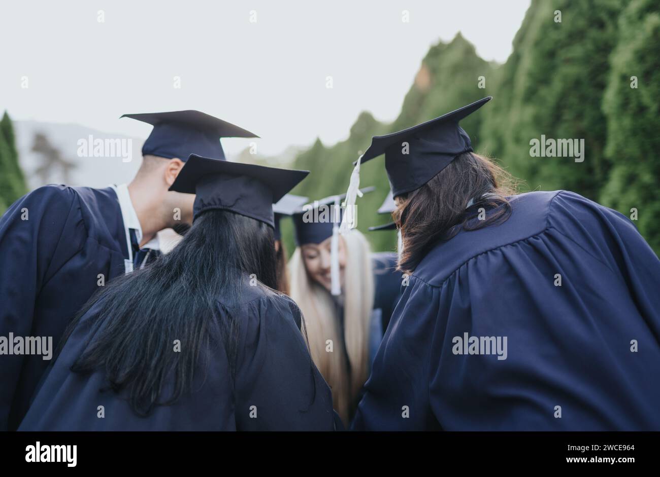 Celebrating Graduation. University Students Achieving Success and ...