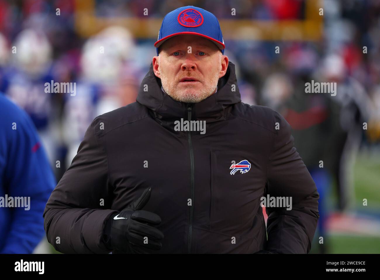 Buffalo Bills head coach Sean McDermott walks on the field before an ...