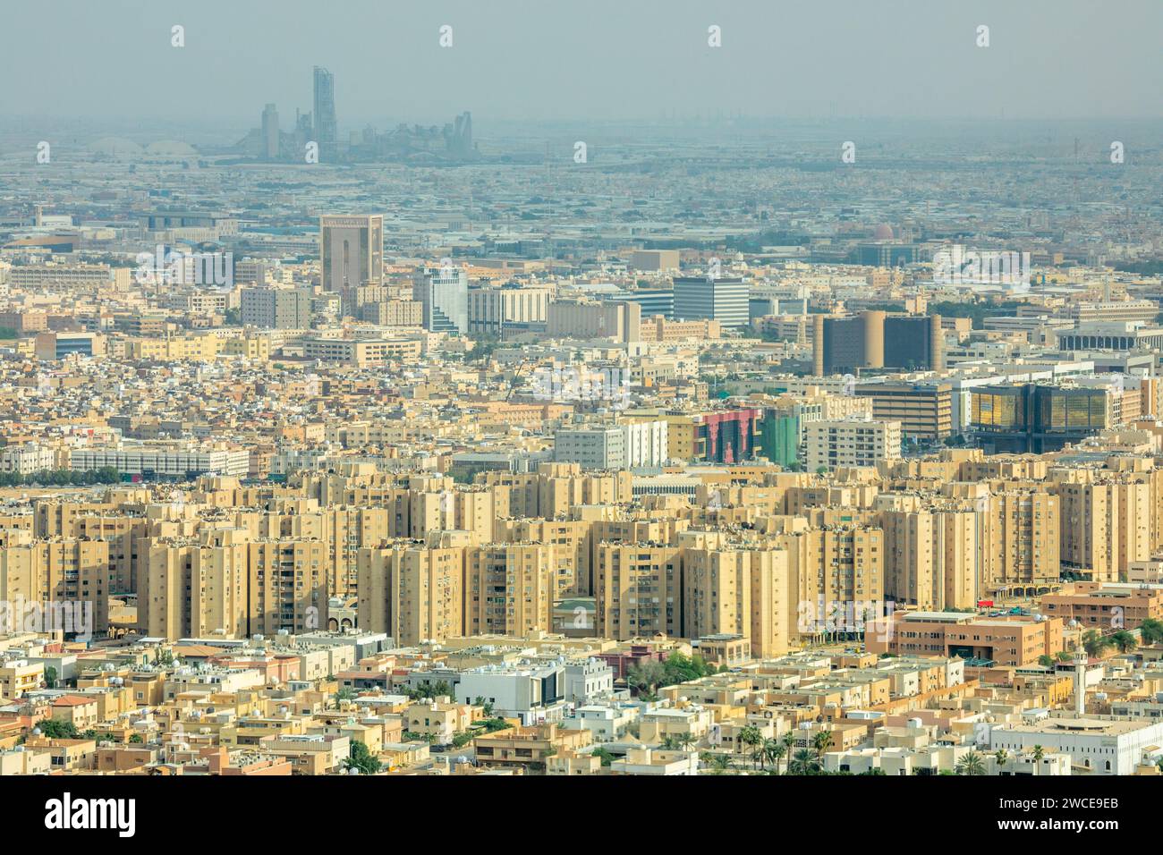 Aerial panorama of residential district of Riyadh city, Al Riyadh ...