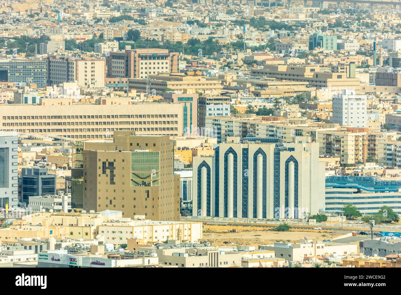 Aerial panorama of residential district of Riyadh city, Al Riyadh ...