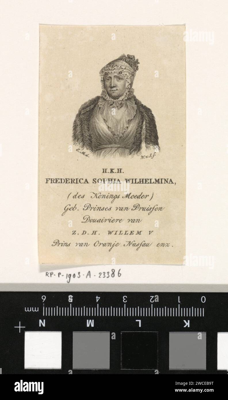 Portrait of Wilhelmina van Pruisen (1751-1820), Willem van Senus, after ...