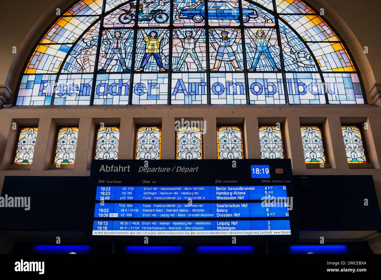 Eisenach, Germany - September, 28, 2023: beautiful stained glass ...