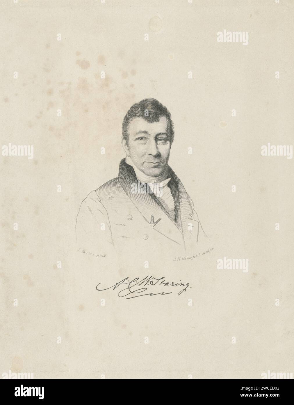 Portrait of Antonie Christiaan Winand Staring, Johann Heinrich Maria ...