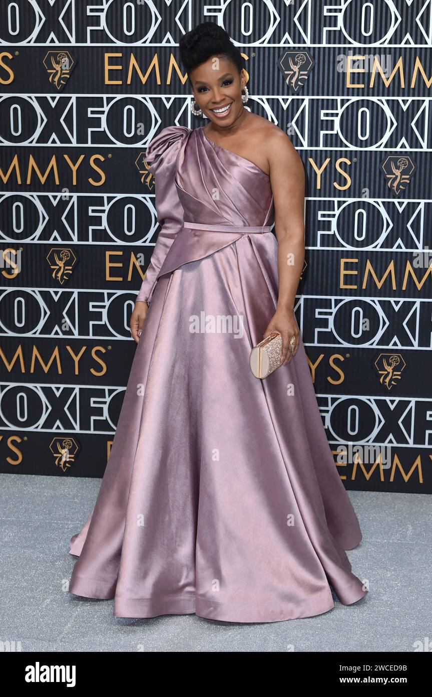 Amber Ruffin arrives at the 75th Primetime Emmy Awards on Monday, Jan ...