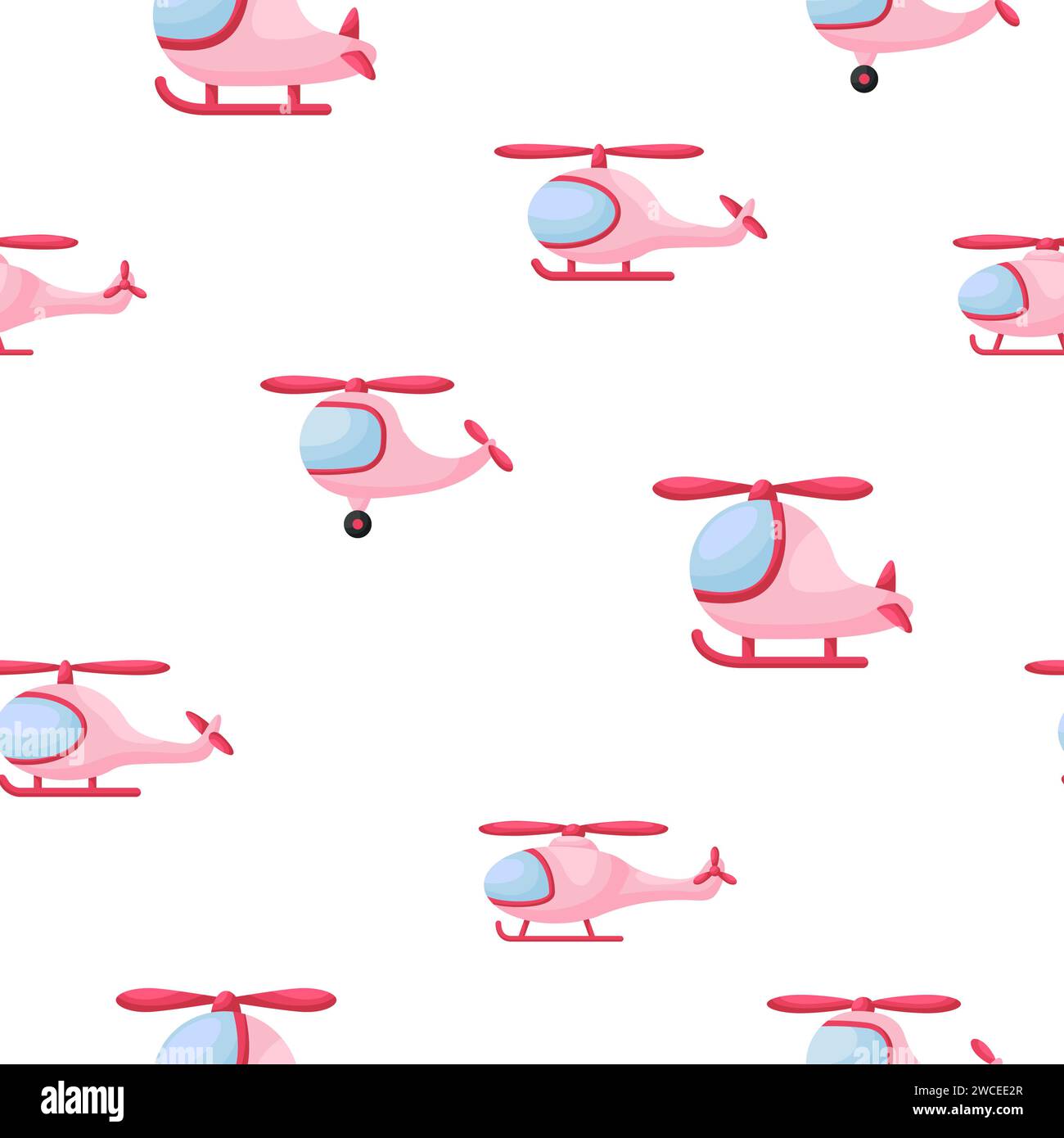 Cute children's seamless pattern with pink hellicopters. Creative kids ...