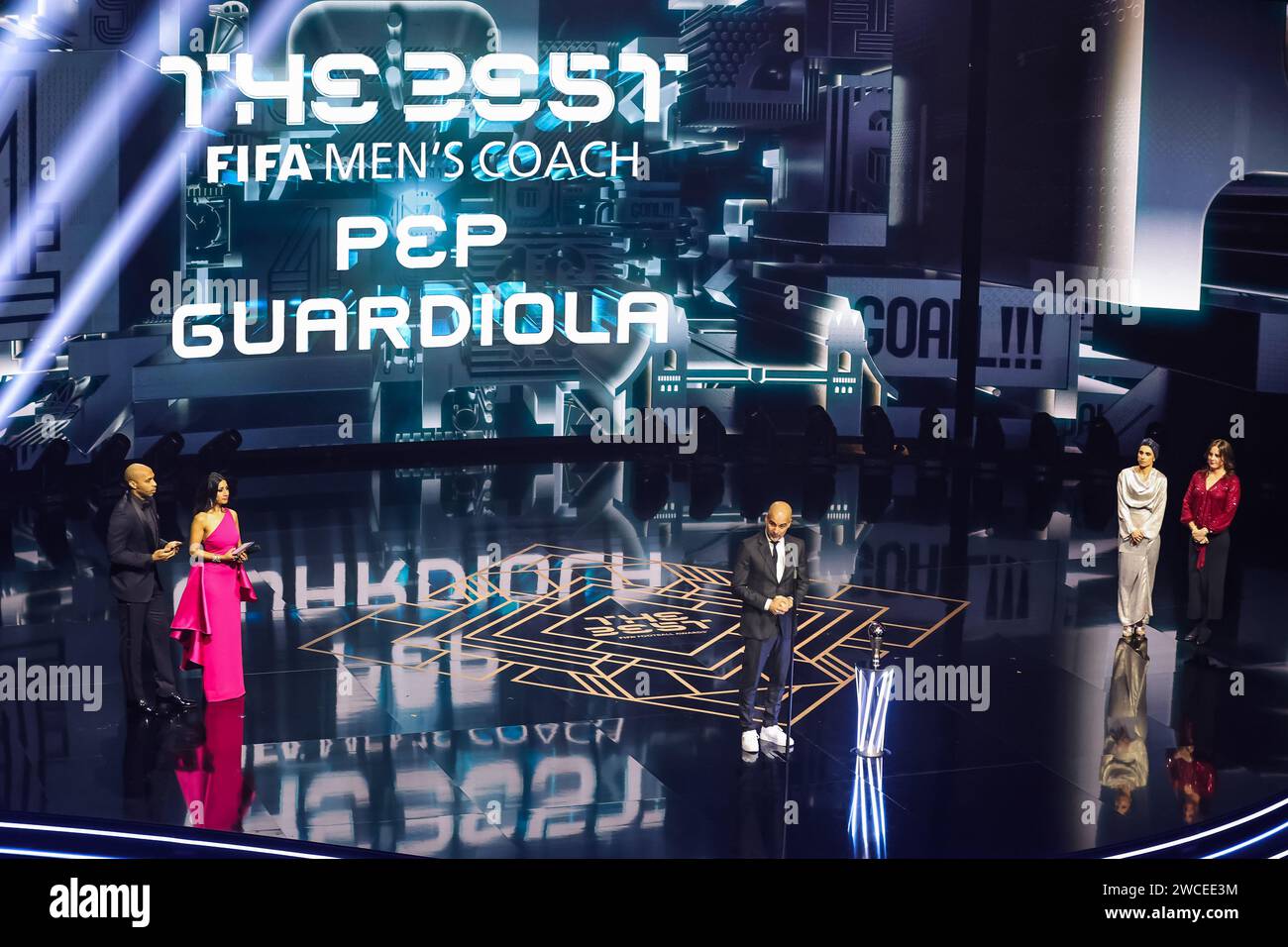 Winner of The Best FIFA Men's Coach 2023 Pep Guardiola during The Best FIFA Football Awards 2023 ...