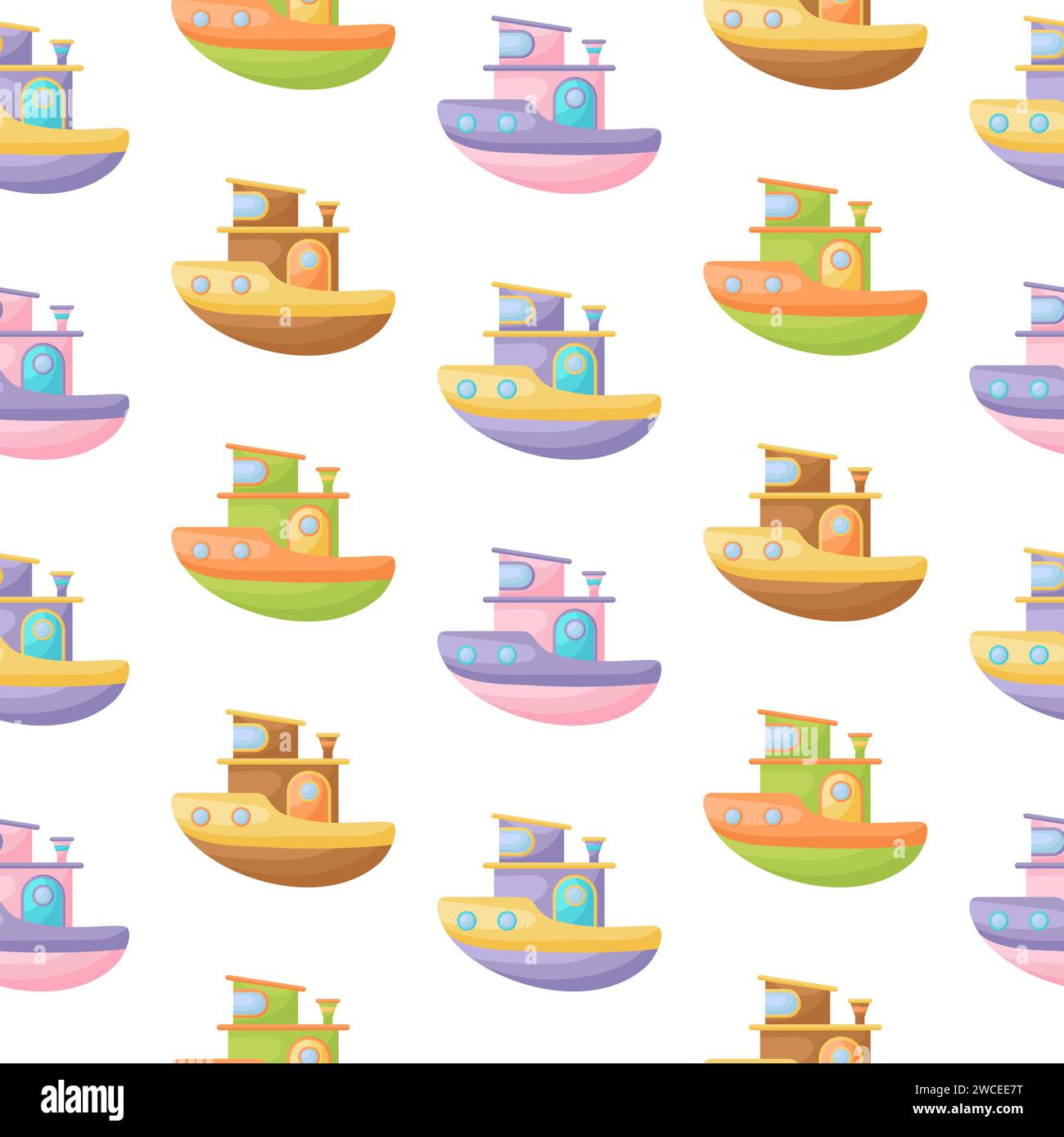 Cute children's seamless pattern with boats. Creative kids texture for ...