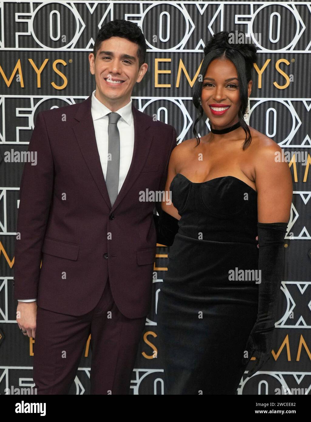 Patrick Gomez, left, and Janine Rubenstein pose for a Red Carpet ...