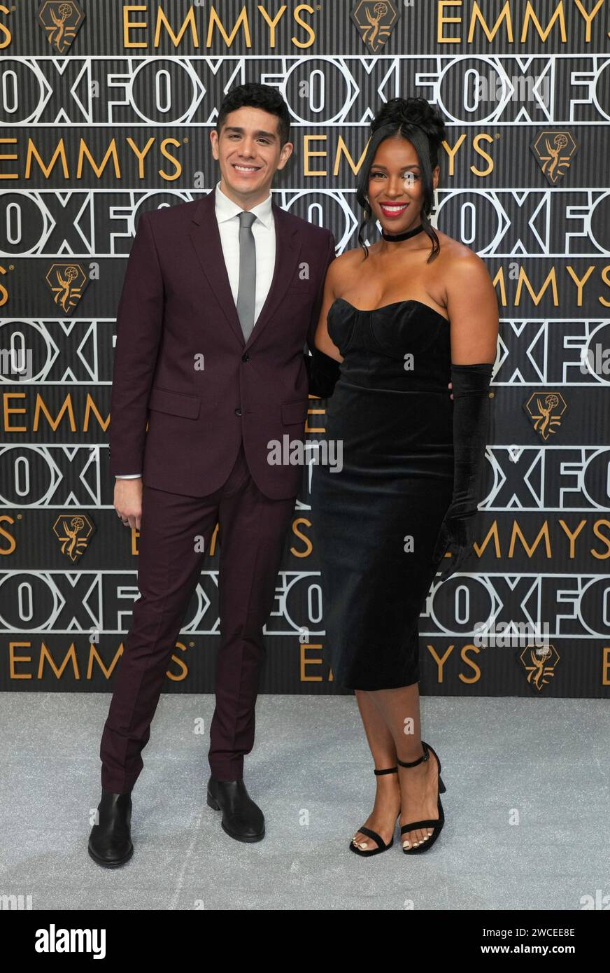 Patrick Gomez, left, and Janine Rubenstein pose for a Red Carpet ...